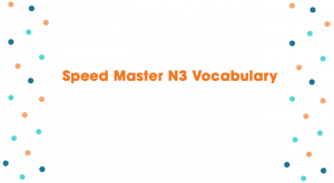 Speed Master N3 Vocabulary (Units 1-45)