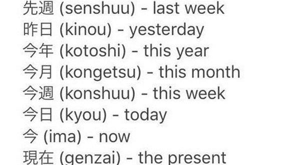 Japanese vocabulary about time you must know