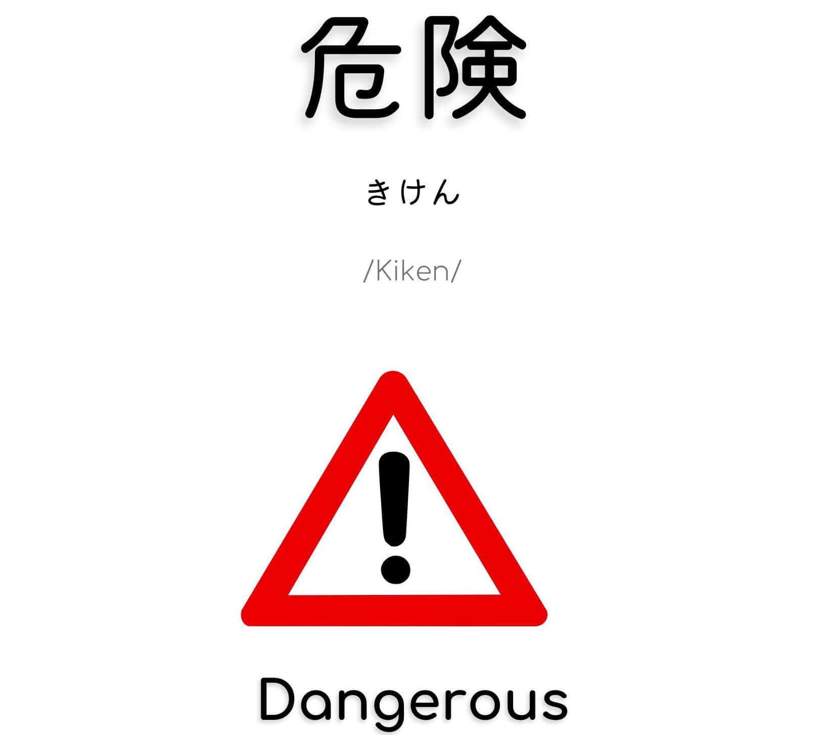 List words about prohibition signs in Japan