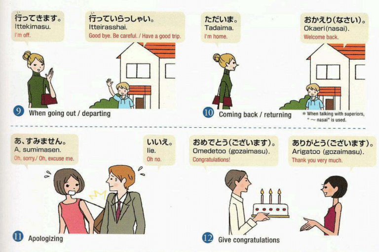 Daily greeting communication in Japanese