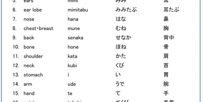 Medical Vocabulary and Phrases in Japanese